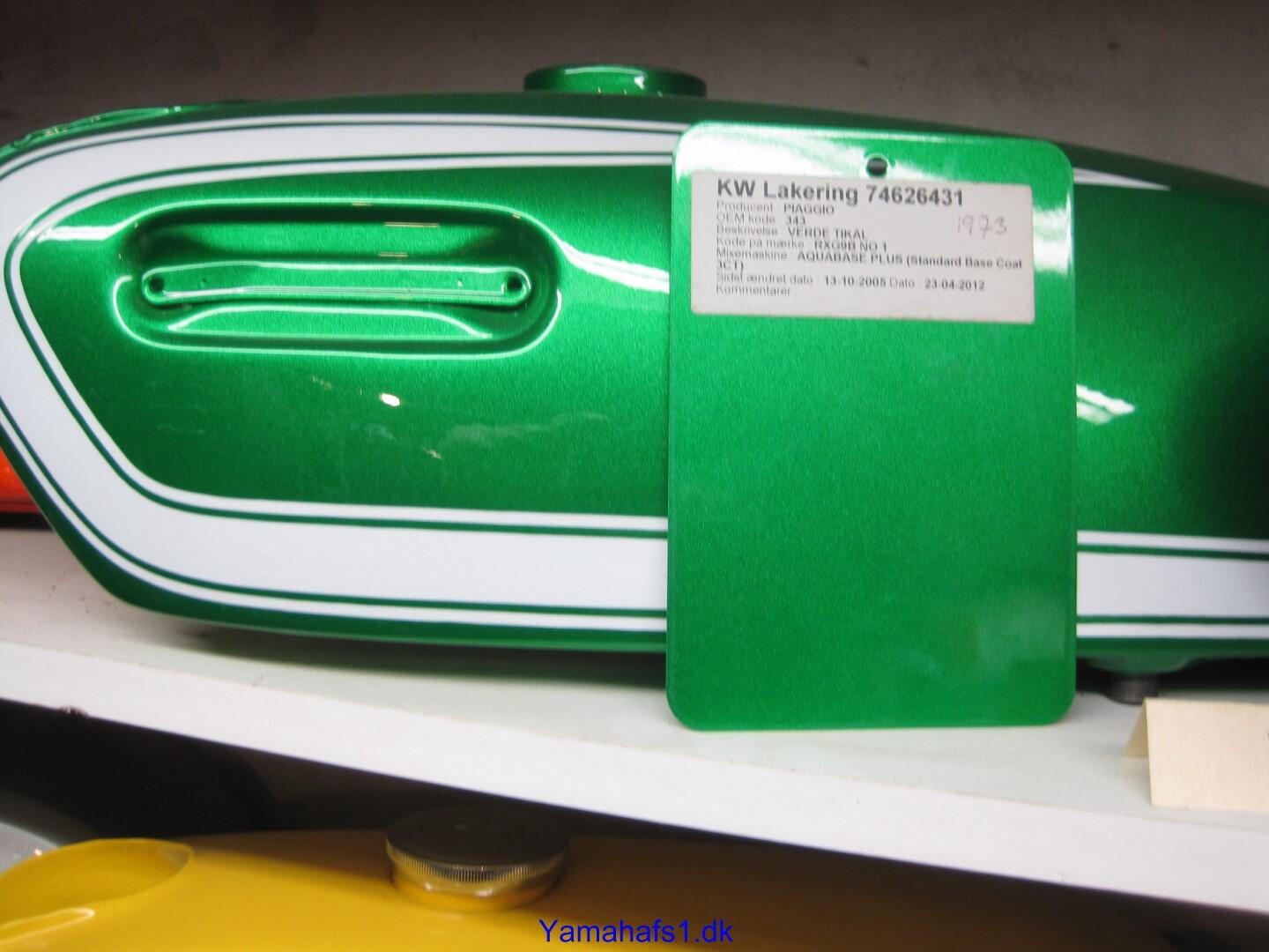 Køb Farvekode info Grøn 1973 Se billeder for information. - Tilbud: