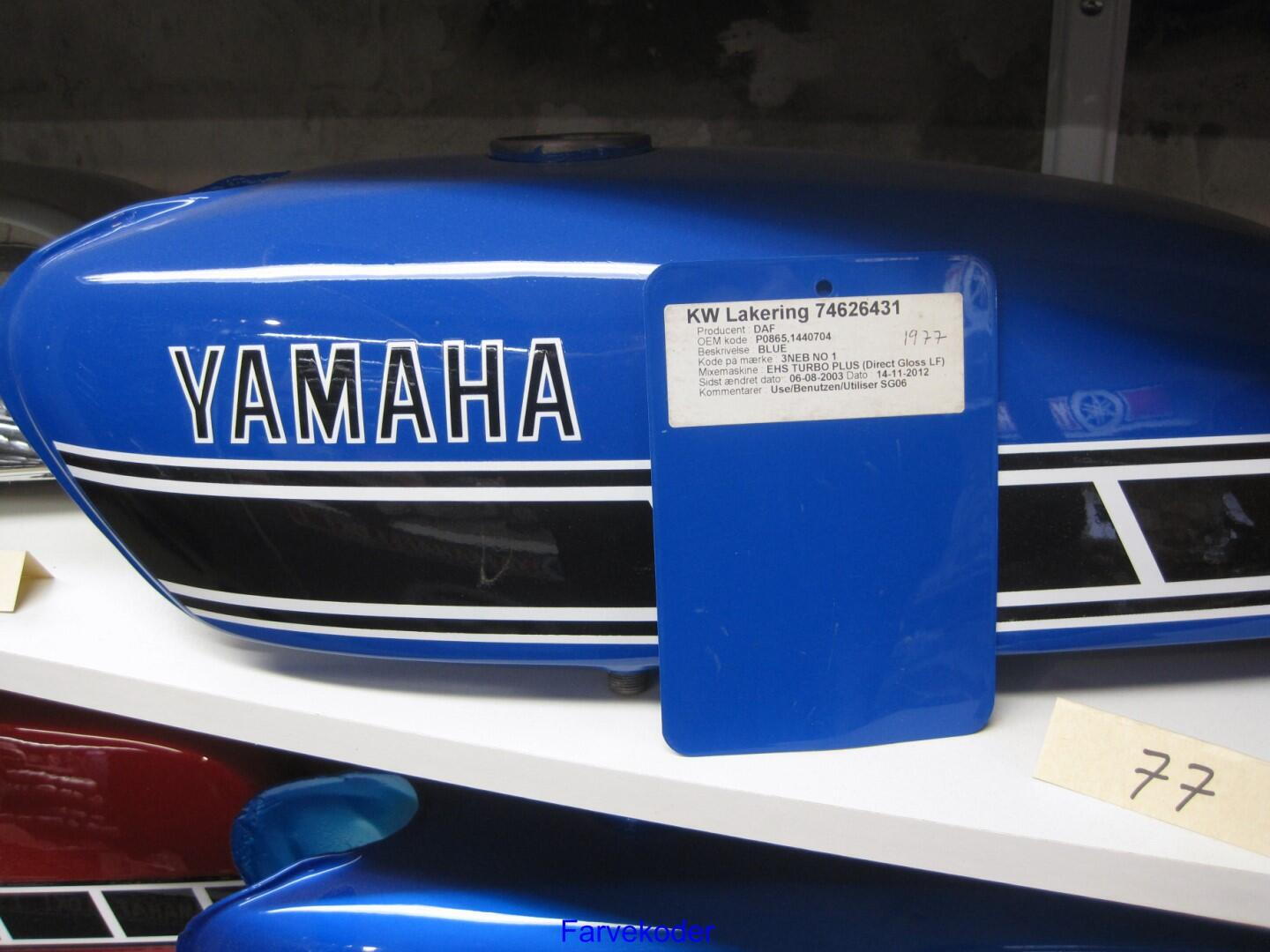 Køb Farvekode info blå 1977Se billeder for information. - Tilbud: